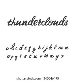 Cute Hand Written Font Lowercase Stock Vector (Royalty Free) 343046495 ...