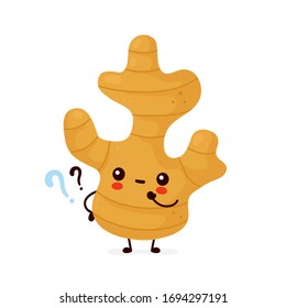 Cute Sad Funny Ginger Root Vector Stock Vector (Royalty Free) 1694300803