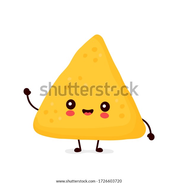 Cute Happy Funny Nachos Vector Cartoon Stock Vector (Royalty Free ...