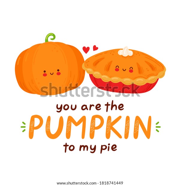 Cute Happy Funny Pumpkin Pie Isolated Stock Vector (Royalty Free ...