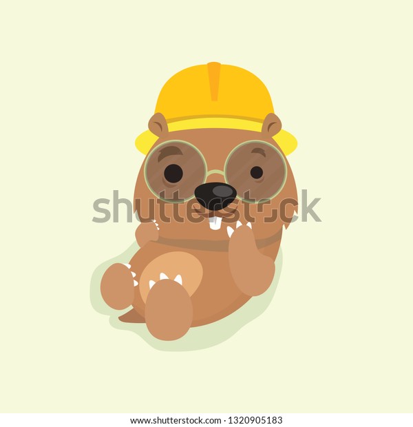 Cute Happy Smiling Mole Character Stock Vector (Royalty Free ...