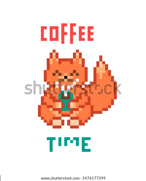 Cute Happy Smiling Red Fox Fluffy Stock Vector (Royalty Free ...