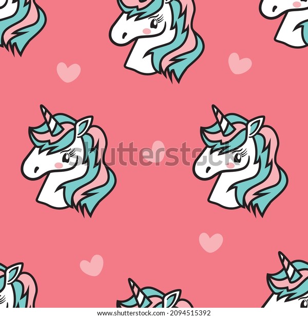 Cute Happy Unicorn Smiling Stock Vector (Royalty Free) 2094515392 ...