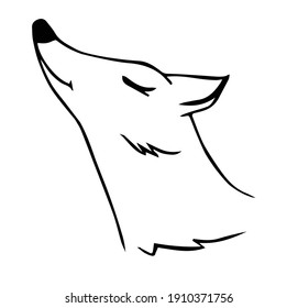 Cute Head Cartoon Wolf Stock Vector (Royalty Free) 1910371756 ...