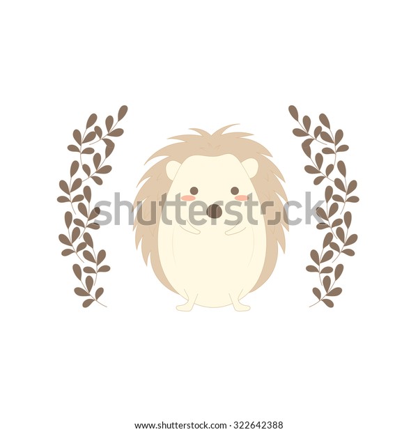 Cute Hedgehog Wrath Cartoon Vector Design Stock Vector (Royalty Free ...