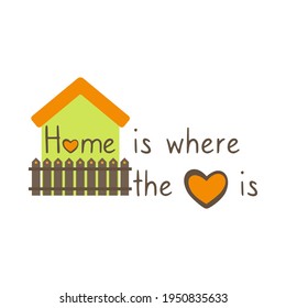Cute Home Concept Text On White Stock Vector (Royalty Free) 1950835633 ...