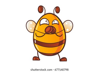 Cute Honey Bee Angry Vector Illustration: เวกเตอร์สต็อก (ปลอดค่า ...