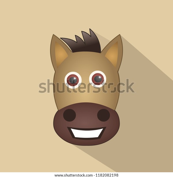 Cute Horse Icon Stock Vector (Royalty Free) 1182082198 | Shutterstock