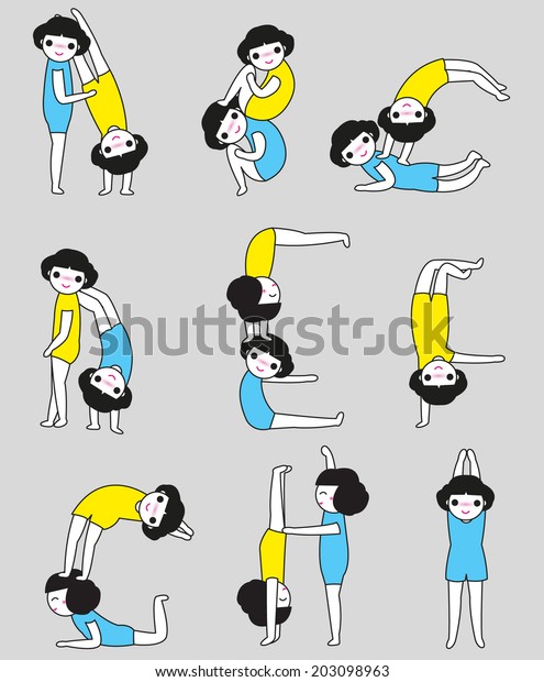 Cute Human Alphabet Ai Illustration Set Stock Vector (Royalty Free ...