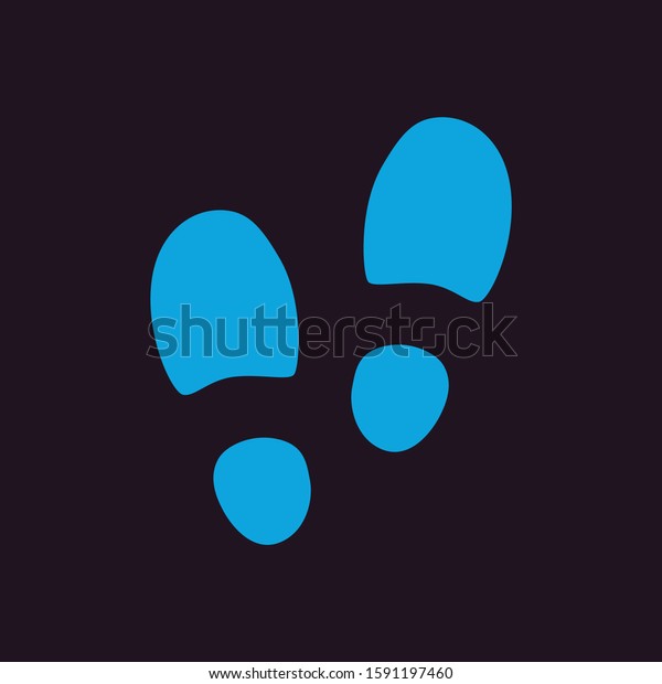 Cute Human Footprints Vector Footprint Silhouette Stock Vector (Royalty ...