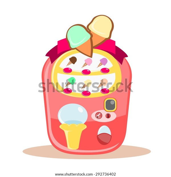 Cute Icecream Vending Machine Stock Vector (Royalty Free) 292736402 ...