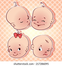 Cute Icons Children Stock Vector (Royalty Free) 217286086 | Shutterstock