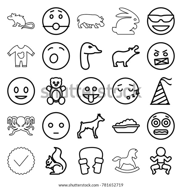 Cute Icons Set 25 Editable Outline: เวกเตอร์สต็อก (ปลอดค่าลิขสิทธิ์ ...