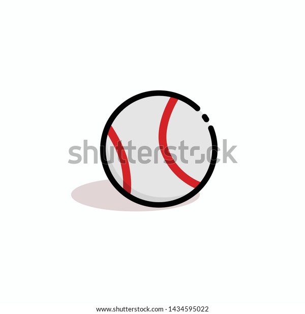 Cute Illustration Baseball Ball Stock Vector (Royalty Free) 1434595022 ...