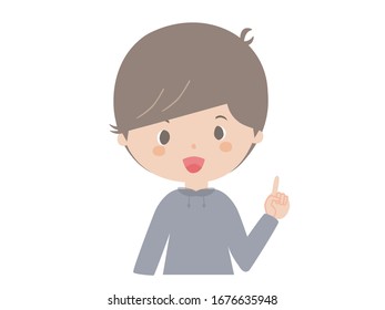 Cute Illustration Boy Explaining Smile Stock Vector (Royalty Free ...