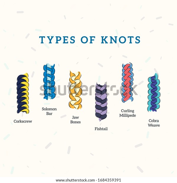 Cute Illustration Different Types Knots Stock Vector (Royalty Free ...