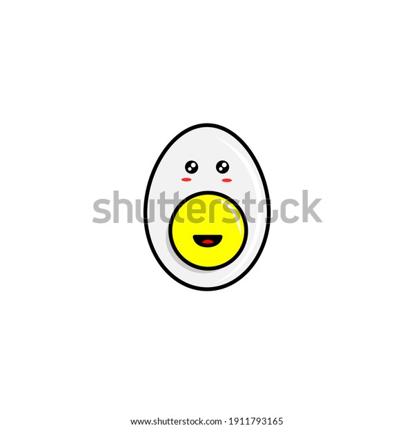 Cute Illustration Smile Egg Stock Vector (Royalty Free) 1911793165 ...