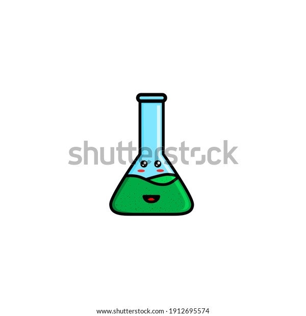 Cute Illustration Smile Erlenmeyer Flask Stock Vector (Royalty Free ...