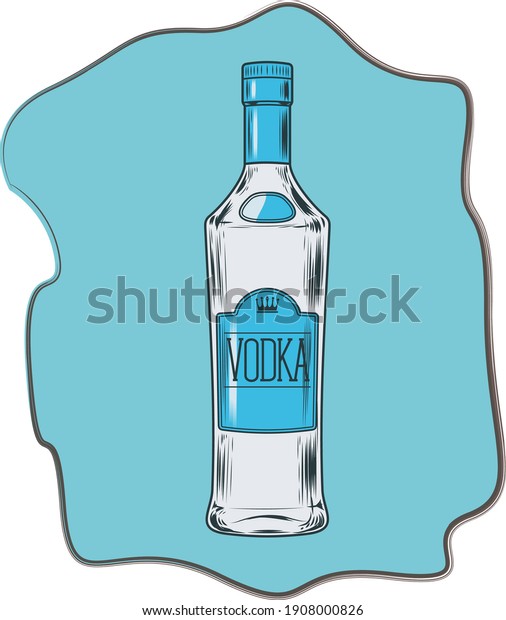 Cute Illustration Stylish Alcohol Bottle Picture Stock Vector (Royalty ...