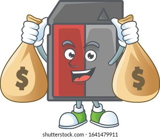 Cute Image Memory Card Cartoon Character Stock Vector (Royalty Free ...