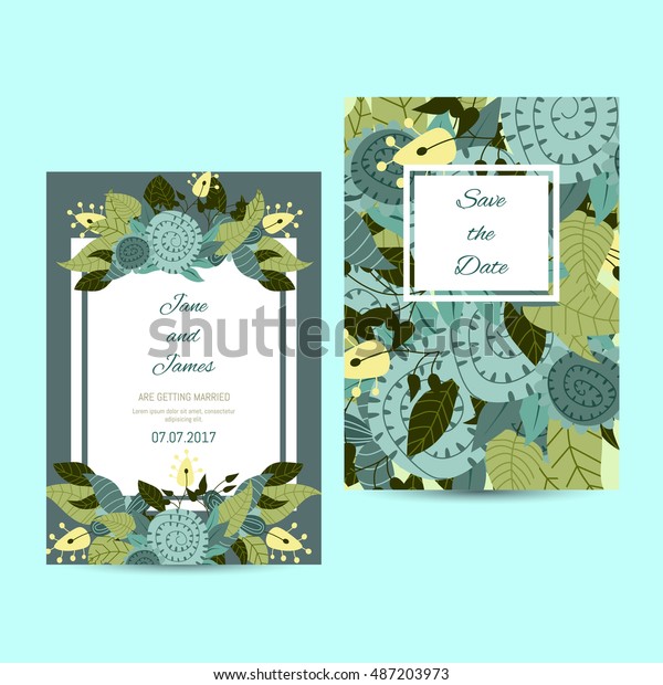 Cute Invitation Design Template Celebration On Stock Vector (Royalty ...
