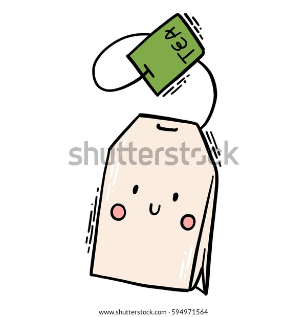 Cute Isolated Vector Illustration Smiling Tea Stock Vector (Royalty ...