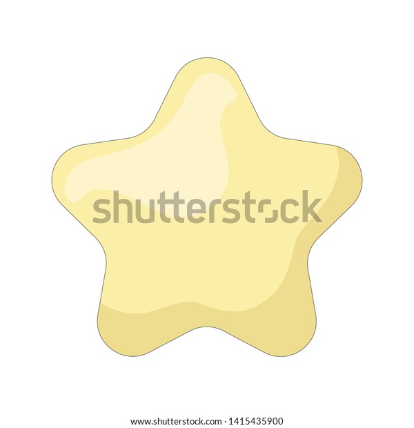 Cute Isolated Yellow Star Sticker Patch Stock Vector (Royalty Free ...