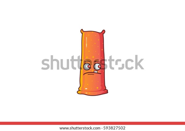 Cute Jelly Monster Sad Vector Illustration Stock Vector (Royalty Free ...