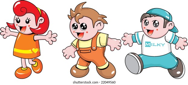 Cute Kids Vector Character Stock Vector (Royalty Free) 22049560 ...