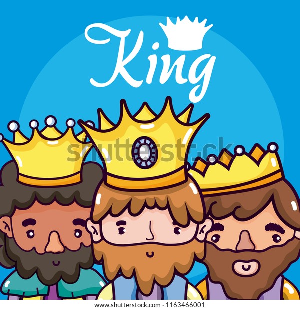 Vektor Stok Cute Kings Cartoons (Tanpa Royalti) 1163466001 | Shutterstock
