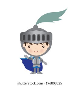 Cute Knight Vector Illustration Stock Vector (Royalty Free) 196808525 ...