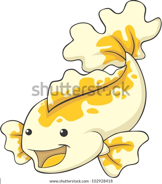 Cute Koi Fish Cartoon Stock Vector (Royalty Free) 102928418