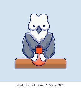 Cute Lab Bird Vector Illustration Doodle Stock Vector (Royalty Free ...