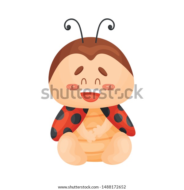 Cute Ladybug Laughing Vector Illustration On Stock Vector (Royalty Free ...