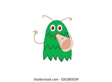 Cute Leafy Mutant Character Vector Illustration Stock Vector (Royalty ...