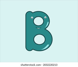 Cute Letter B Smiling Face Stock Vector (Royalty Free) 2032220213 ...
