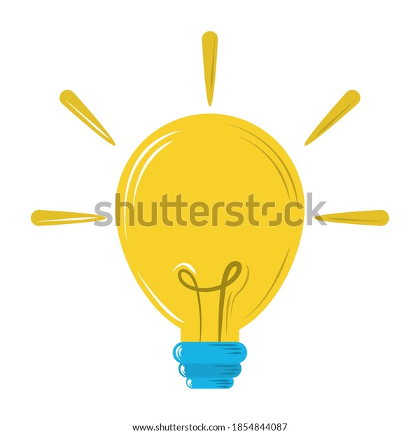 Cute Light Bulb Energy Cartoon Decoration Stock Vector (Royalty Free ...