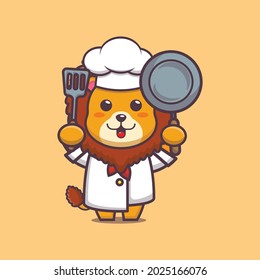 Cute Lion Chef Cute Vector Design Stock Vector (Royalty Free ...