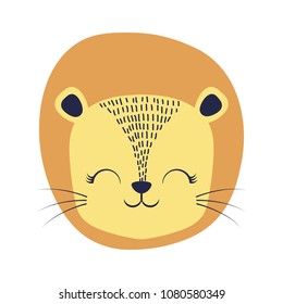 Cute Lion Icon Stock Vector (Royalty Free) 1080580349 | Shutterstock