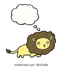 Cute Lion Thinking Stock Vector (Royalty Free) 89251306 | Shutterstock