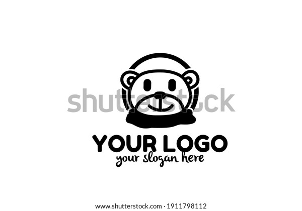 Cute Little Bear Logo Your Business Stock Vector (Royalty Free ...