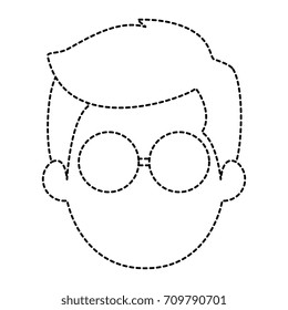 Dotted Shape Happy Face Gesture Emoji Stock Vector (Royalty Free ...
