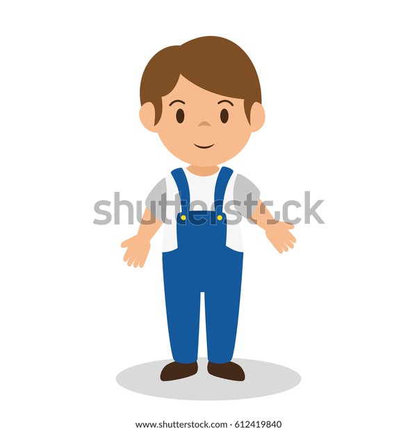 Cute Little Boy Icon Stock Vector (Royalty Free) 612419840