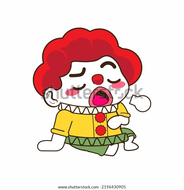 Cute Little Clown Vector Illustration Stock Vector (Royalty Free ...
