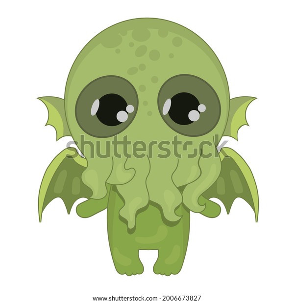 Cute Little Cthulhu Vector Illustration Stock Vector (Royalty Free ...