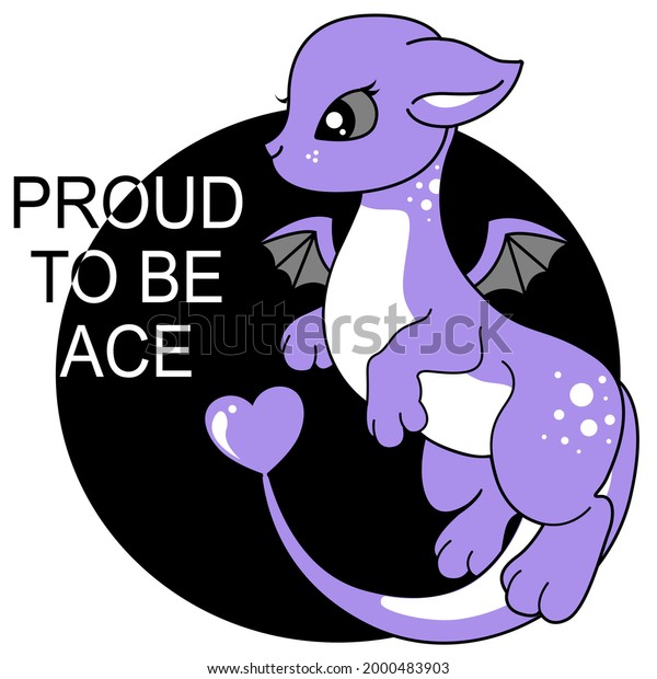 Cute Little Dragon Heart Tail Text Stock Vector (Royalty Free ...
