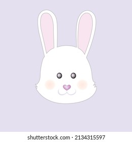 Cute Little Easter Bunny Face Vector Stock Vector (Royalty Free ...
