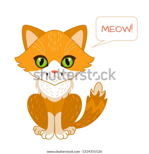 Cute Little Kitty Cartoon Vector Illustration Stock Vector (Royalty ...