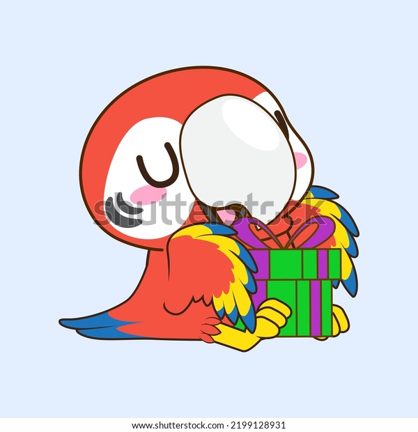 Cute Little Macaw Vector Illustration Stock Vector (Royalty Free ...