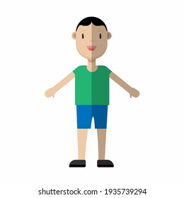 Cute Little Man Character Vector Illustration Stock Vector (Royalty ...